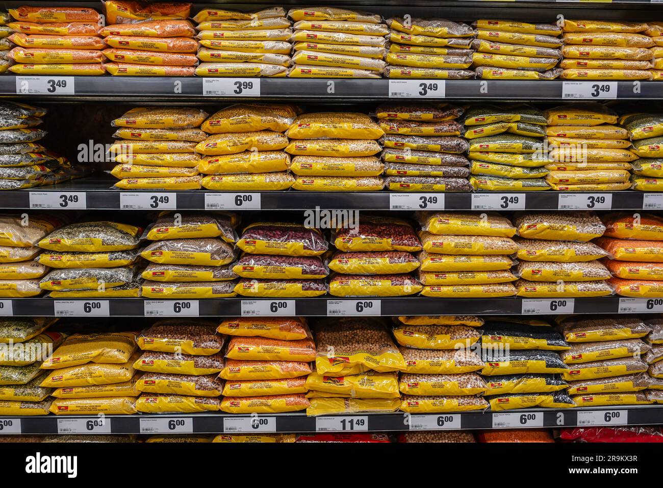 bags of dried beans at a supermarket or grocery store Stock Photo - Alamy