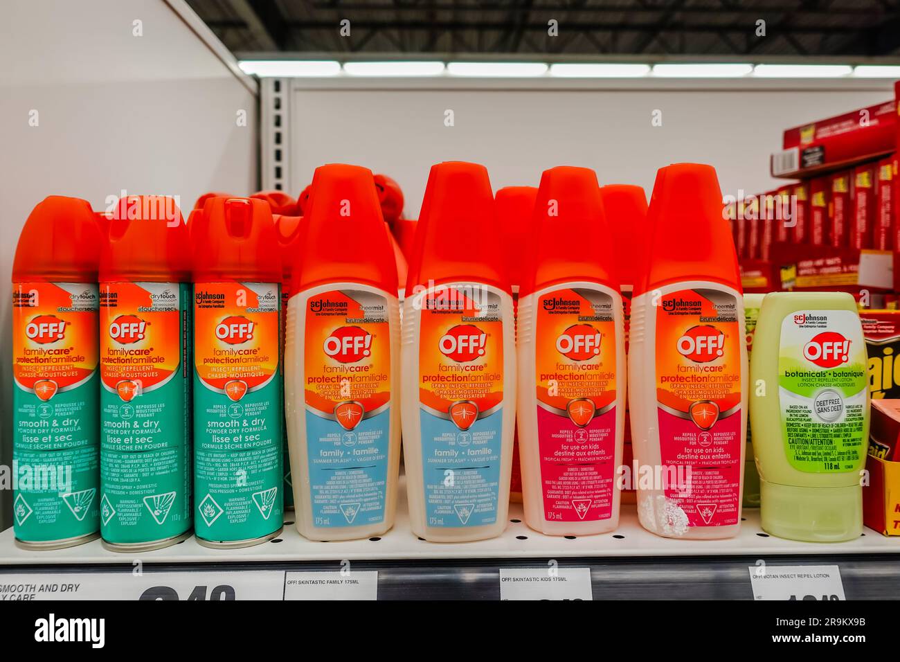insect repellent products on a shelve Stock Photo - Alamy