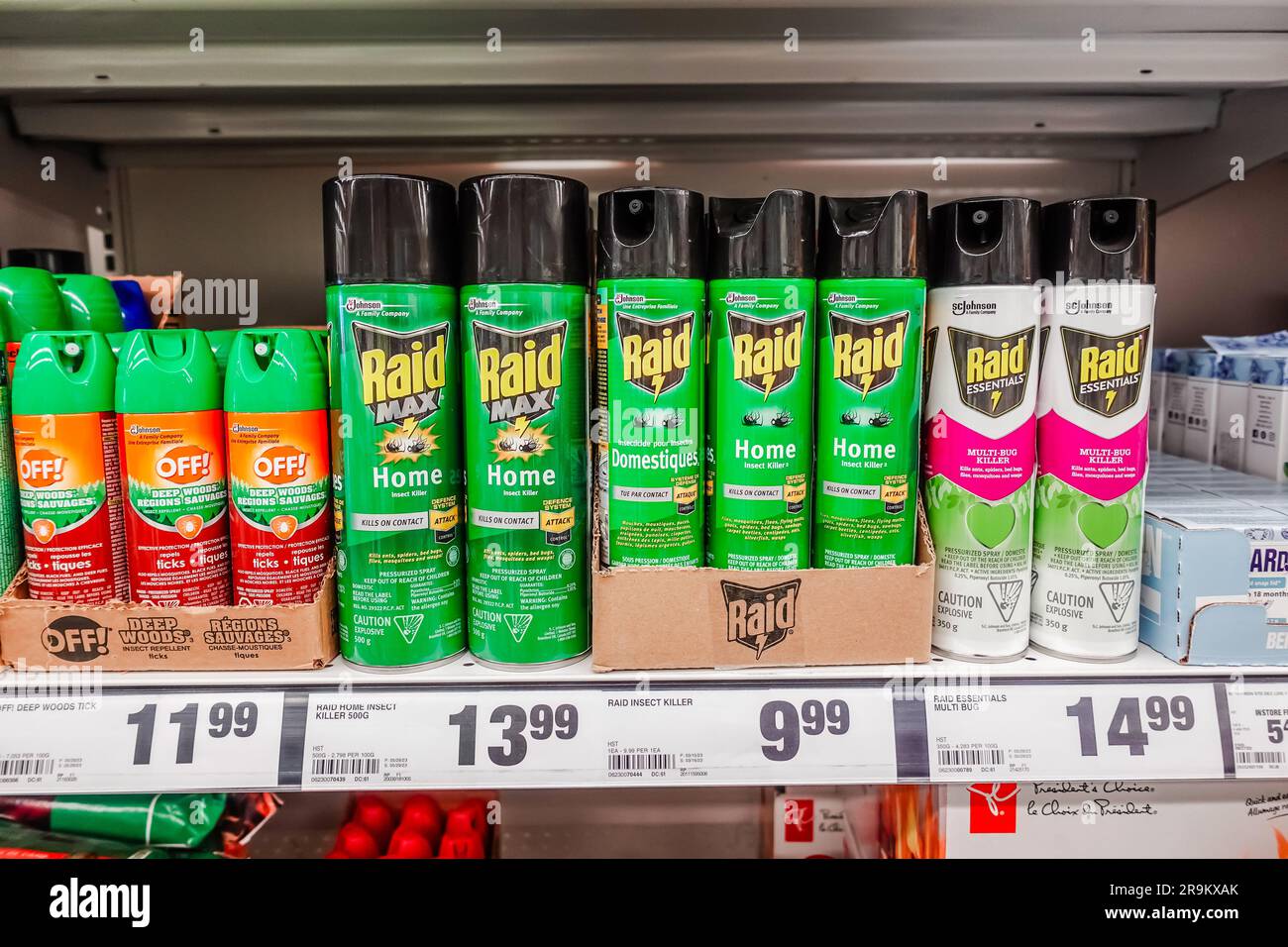 insect repellent products on a shelve Stock Photo - Alamy