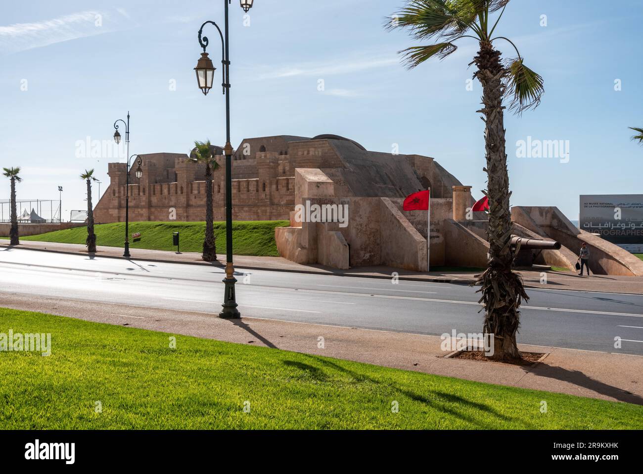 An old Spanish coast battery from imperial period at the coast of Rabat ...