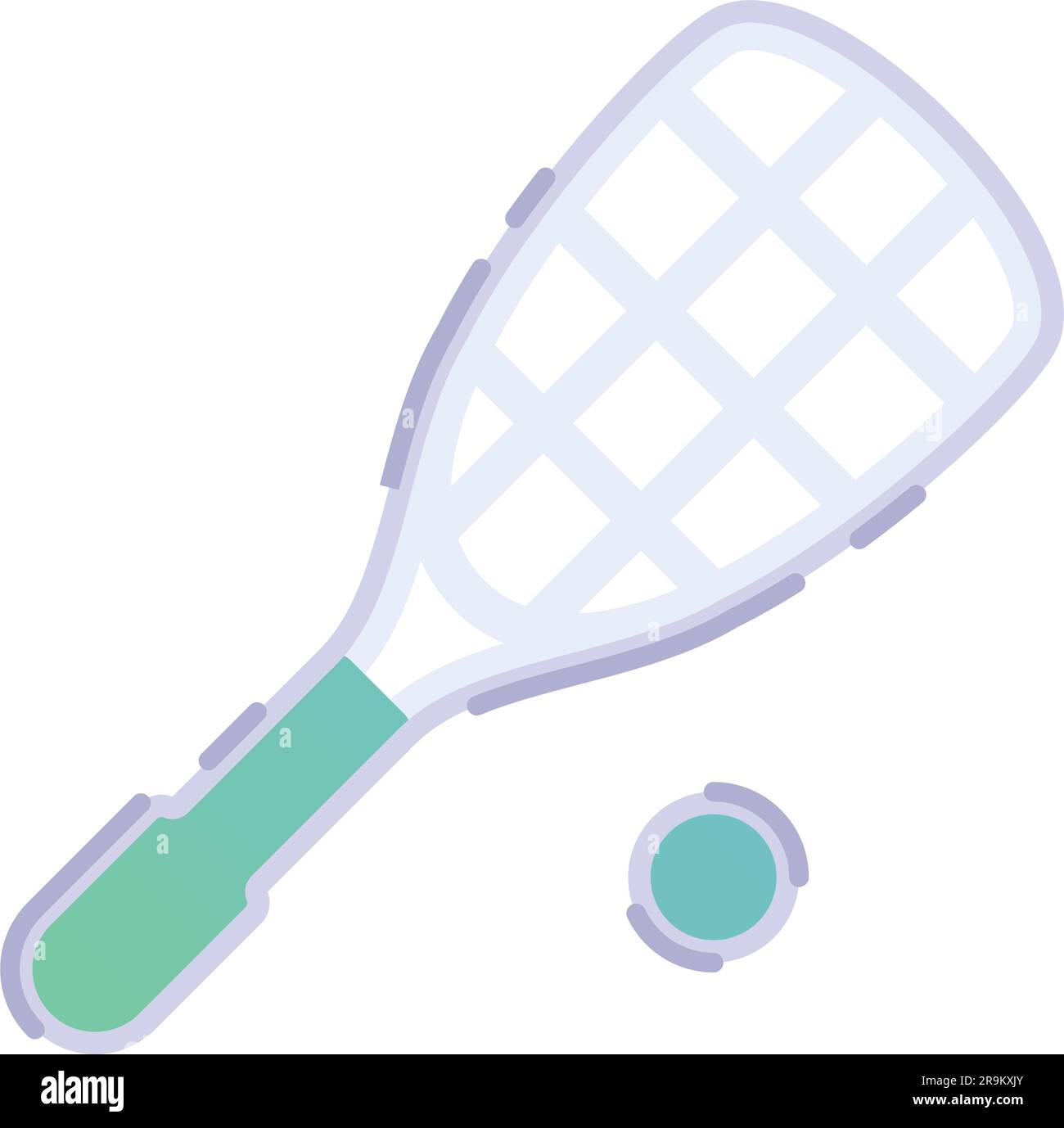 Isolated colored squash racket and ball icon Vector Stock Vector Image ...