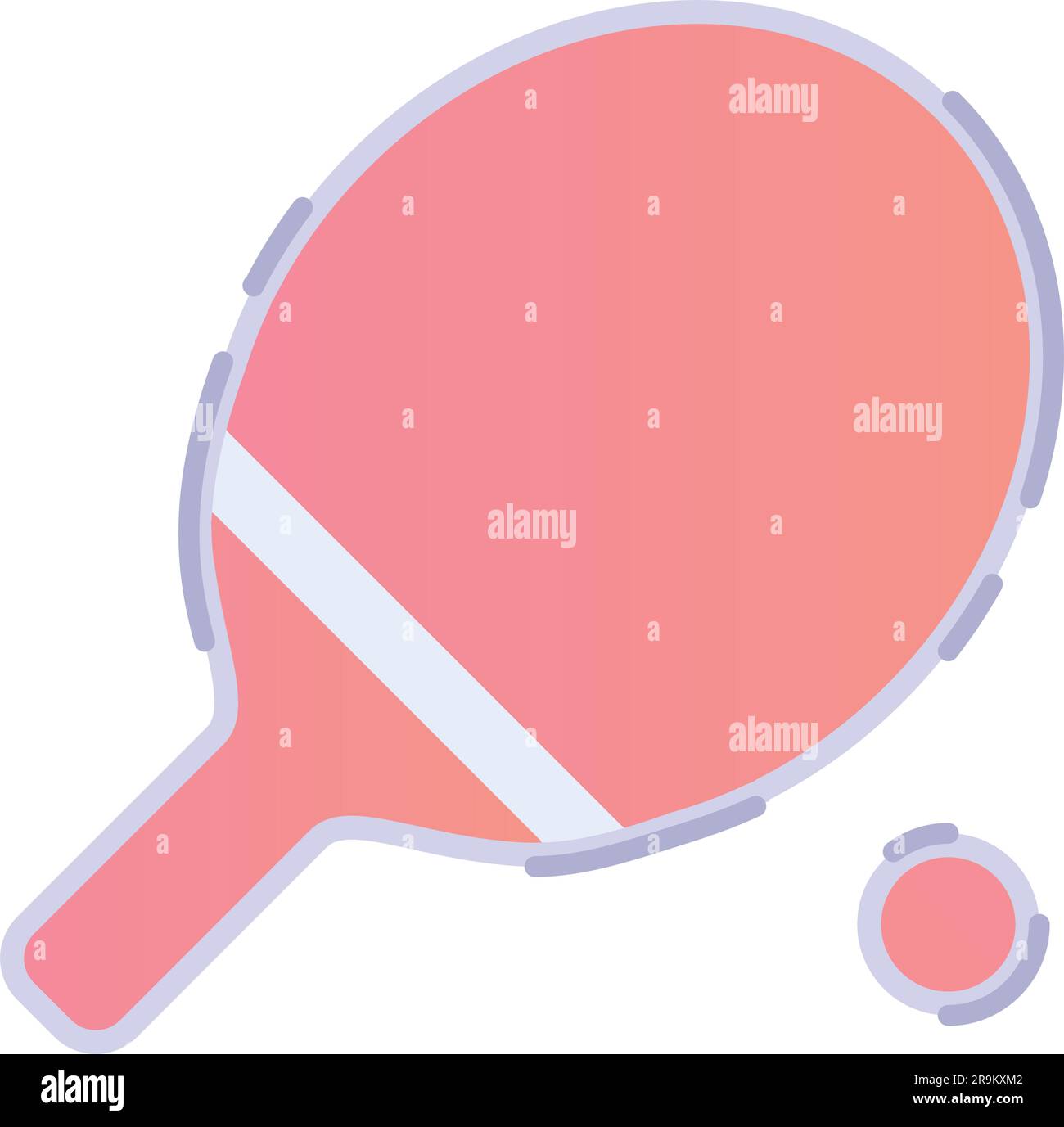 Isolated colored ping pong racket and ball icon Vector Stock Vector ...