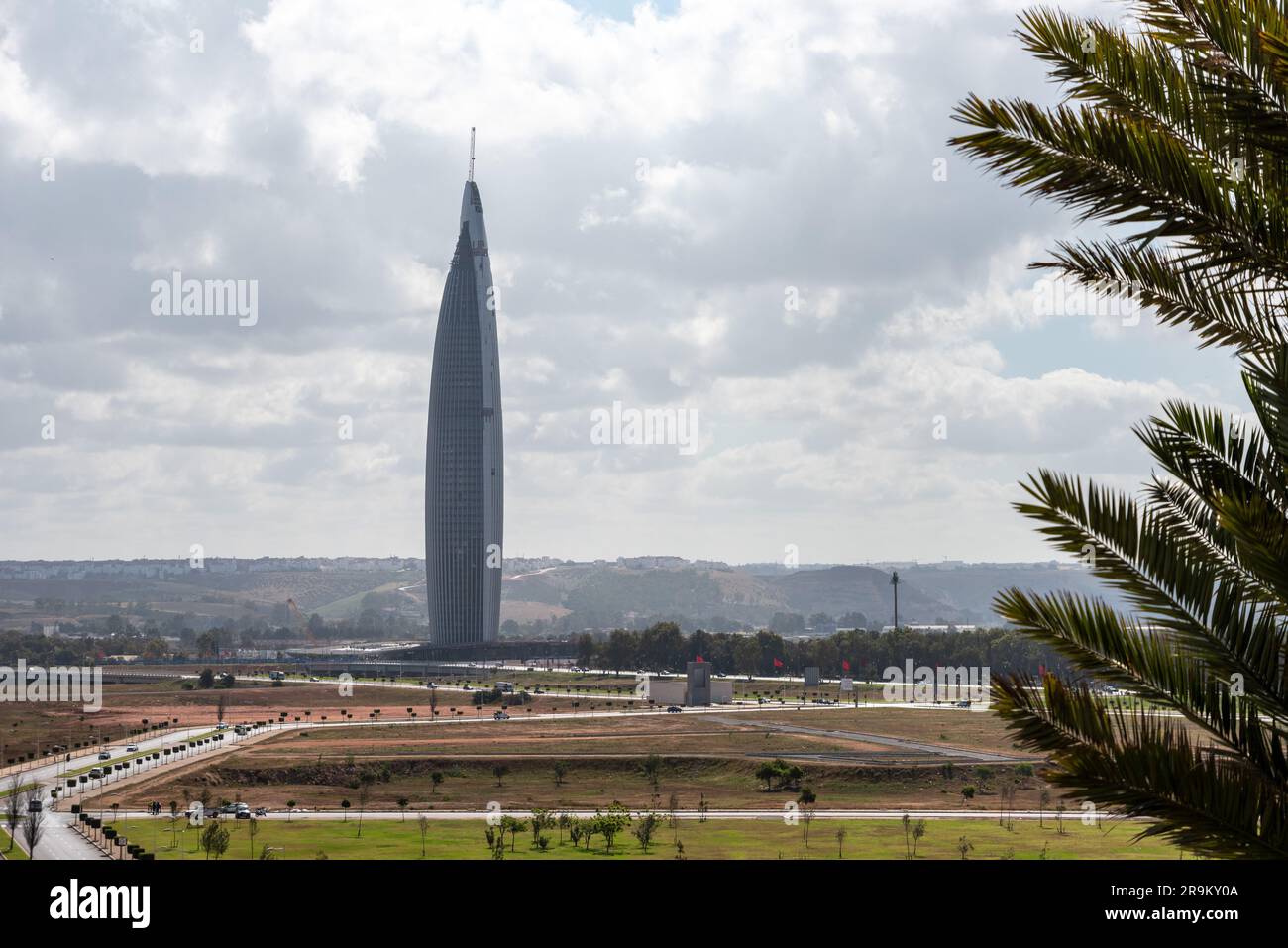 RABAT, MOROCCO - APRIL 09, 2023 - Mohammed VI tower in the new arising ...
