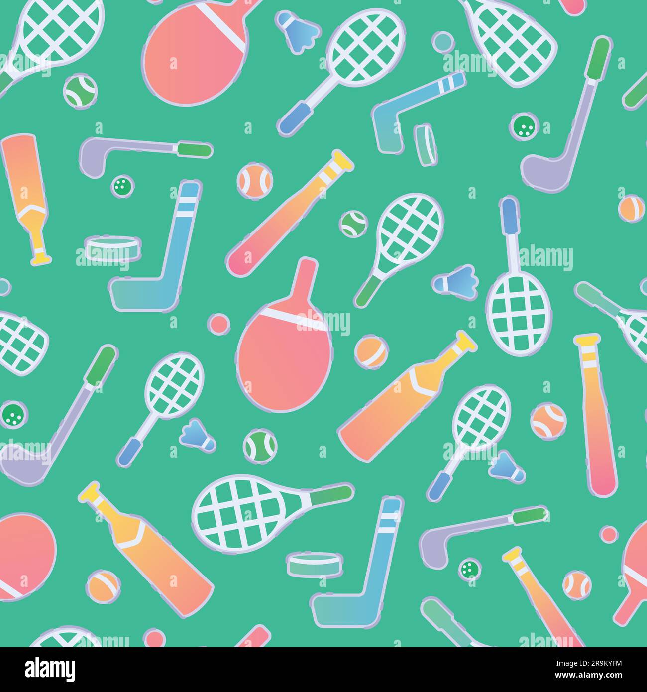 Colored seamless pattern background with sport icons Vector Stock ...