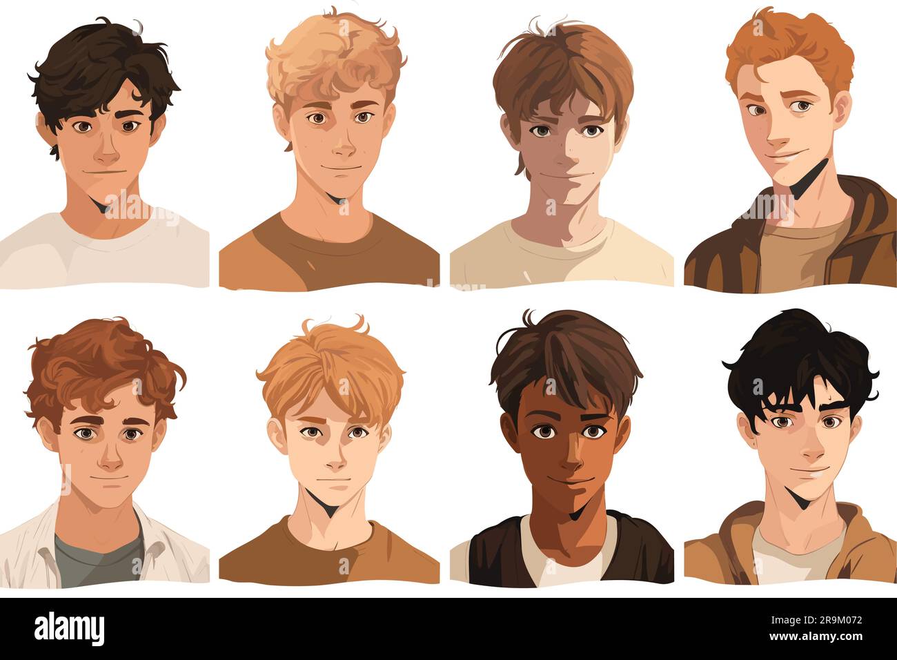 Natural portrait boy Stock Vector Images - Alamy