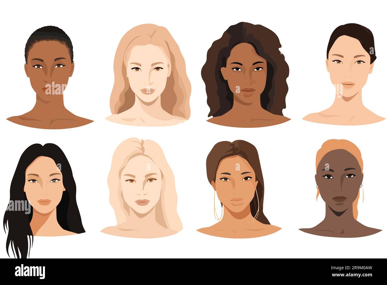 Black girl portrait studio Stock Vector Images - Alamy