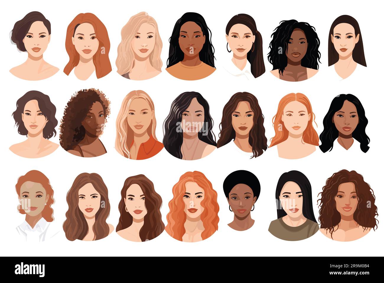 Black girl portrait studio Stock Vector Images - Alamy