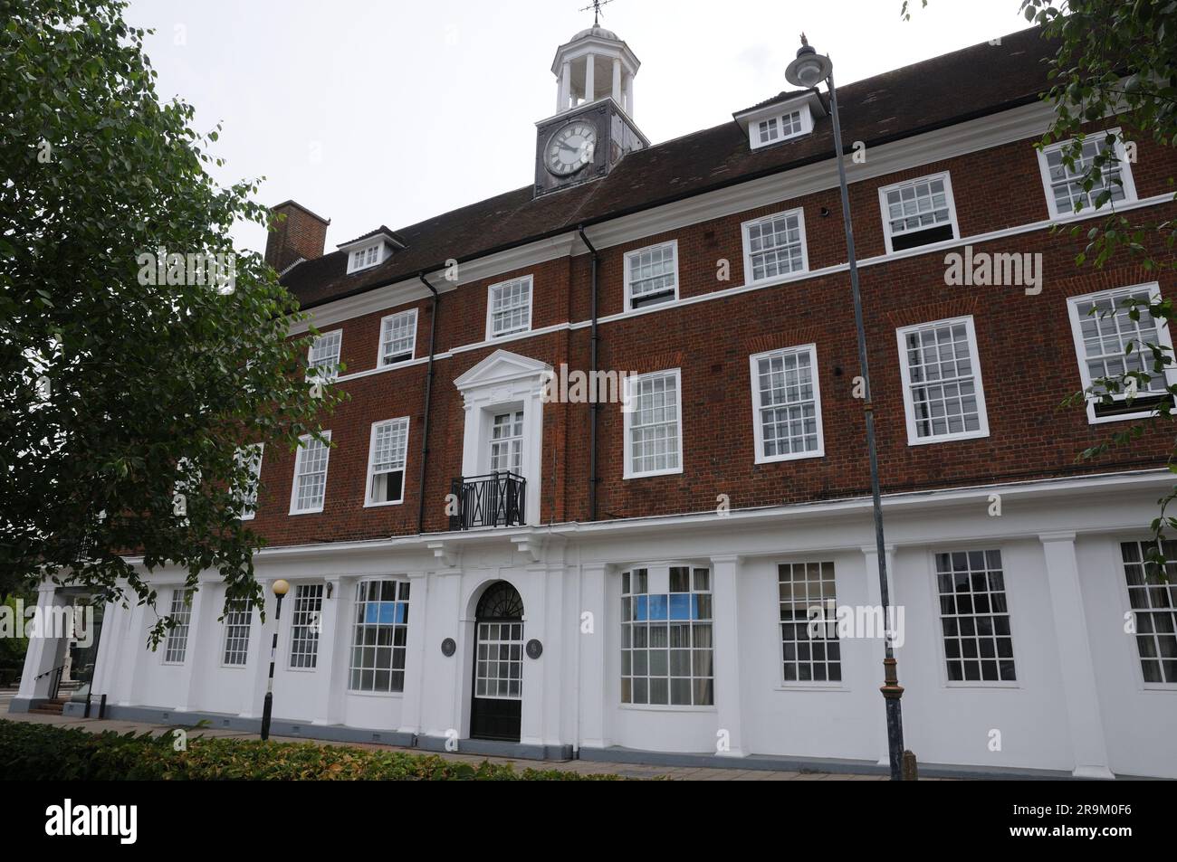 Buildings in Broadway, Letchworth Garden City, Hertfordshire Stock ...