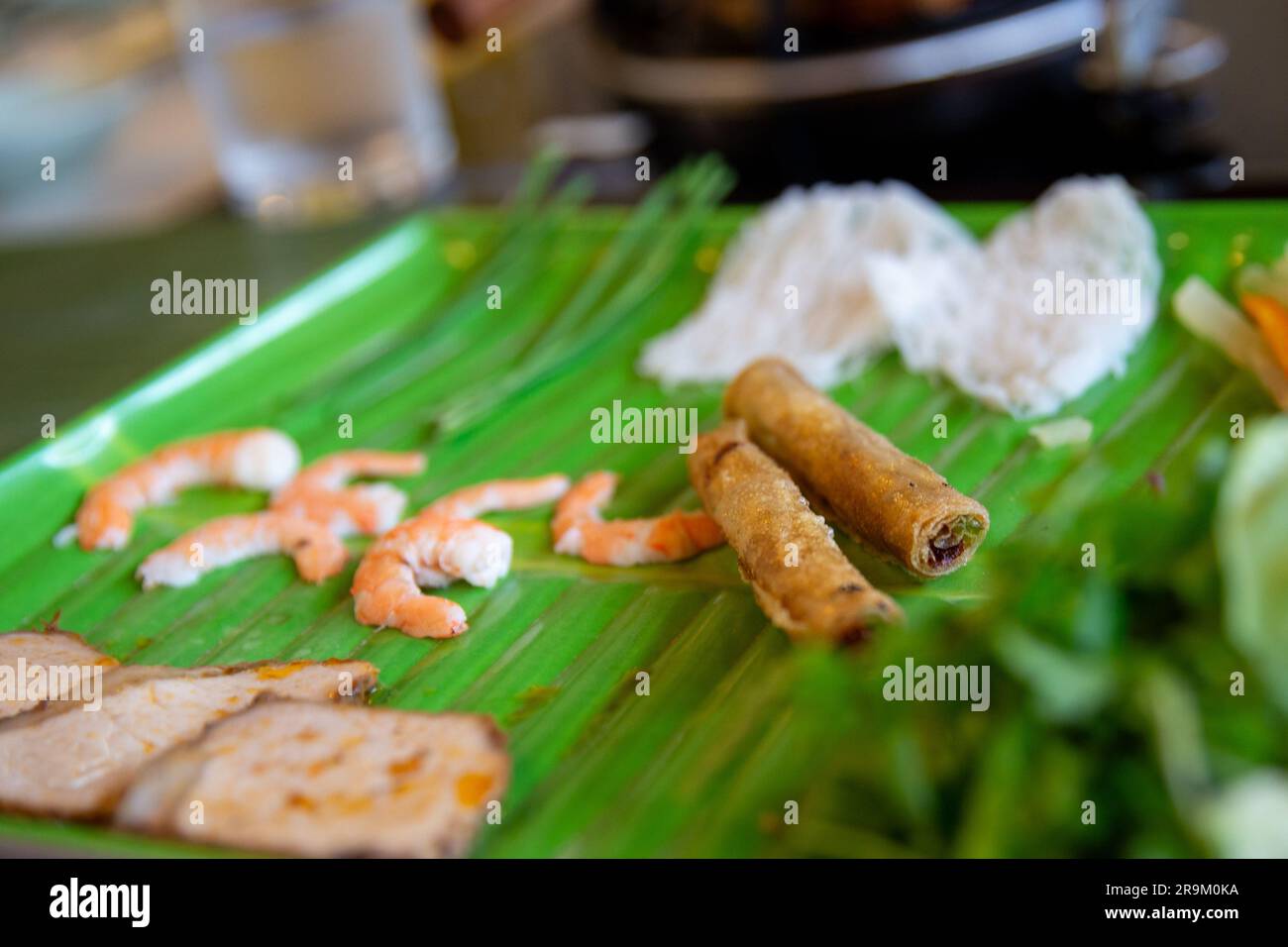 Spring Roll Ingredients ready to be rolled up Stock Photo - Alamy