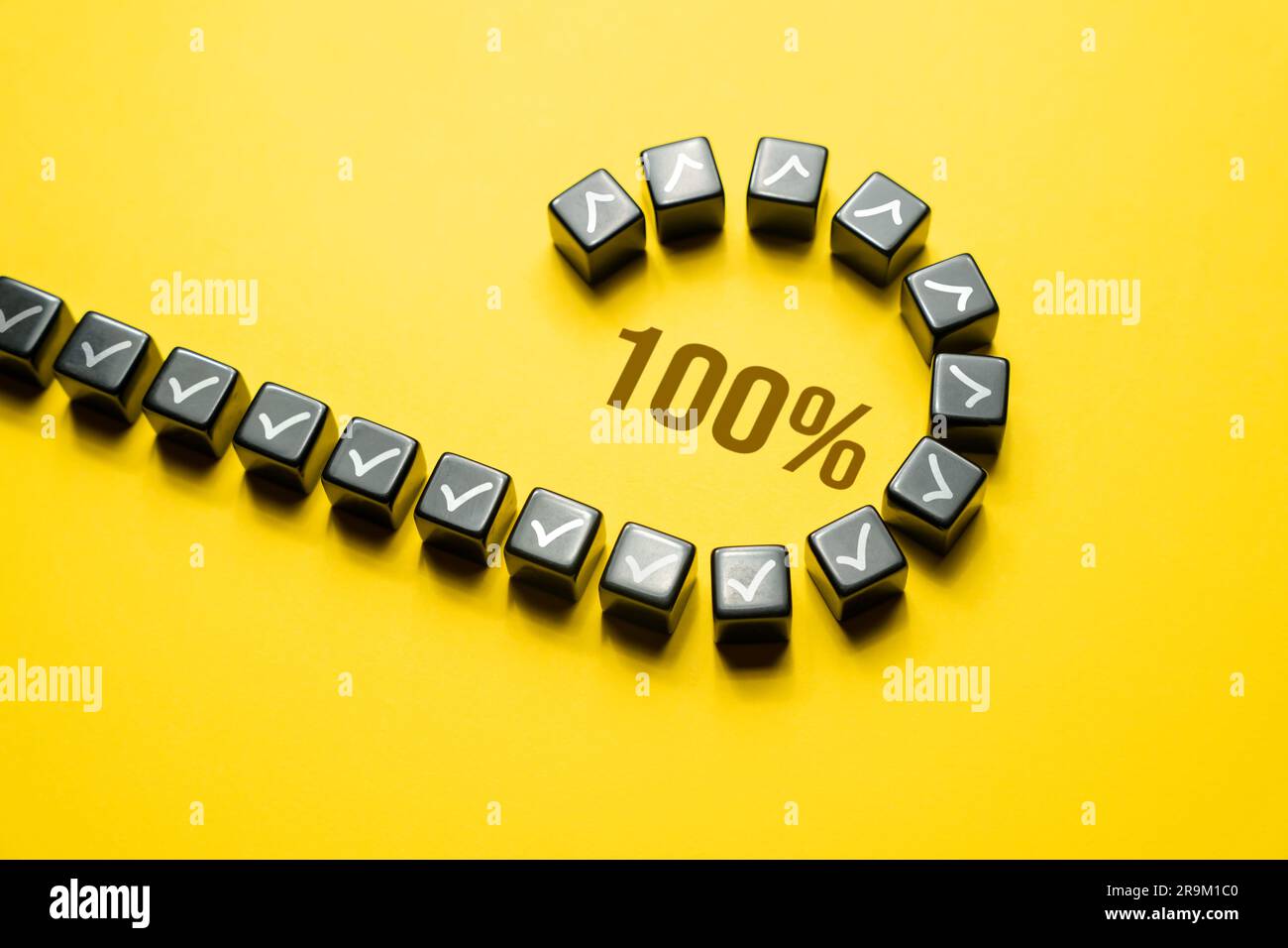Complete all tasks to 100 percent progress. Satisfaction and sense of ...