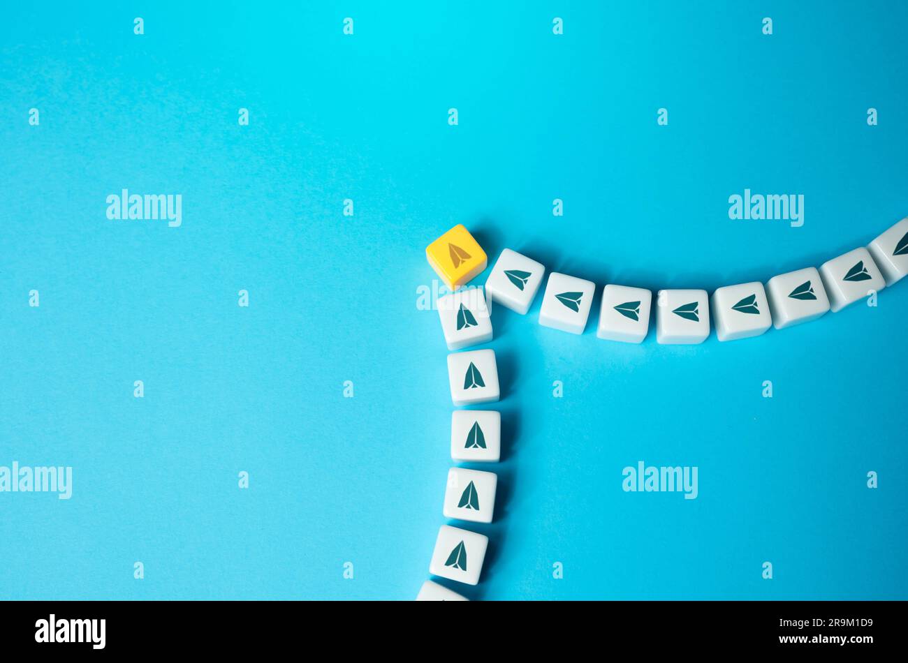 Follow the leader. At the head of the wedge. Determine your direction ...