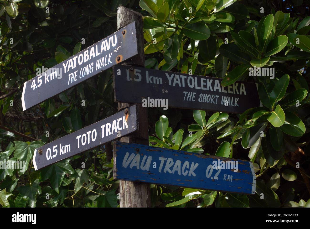 Walking track signs, SIgatoka Sand Dunes National Park, Fiji Stock ...