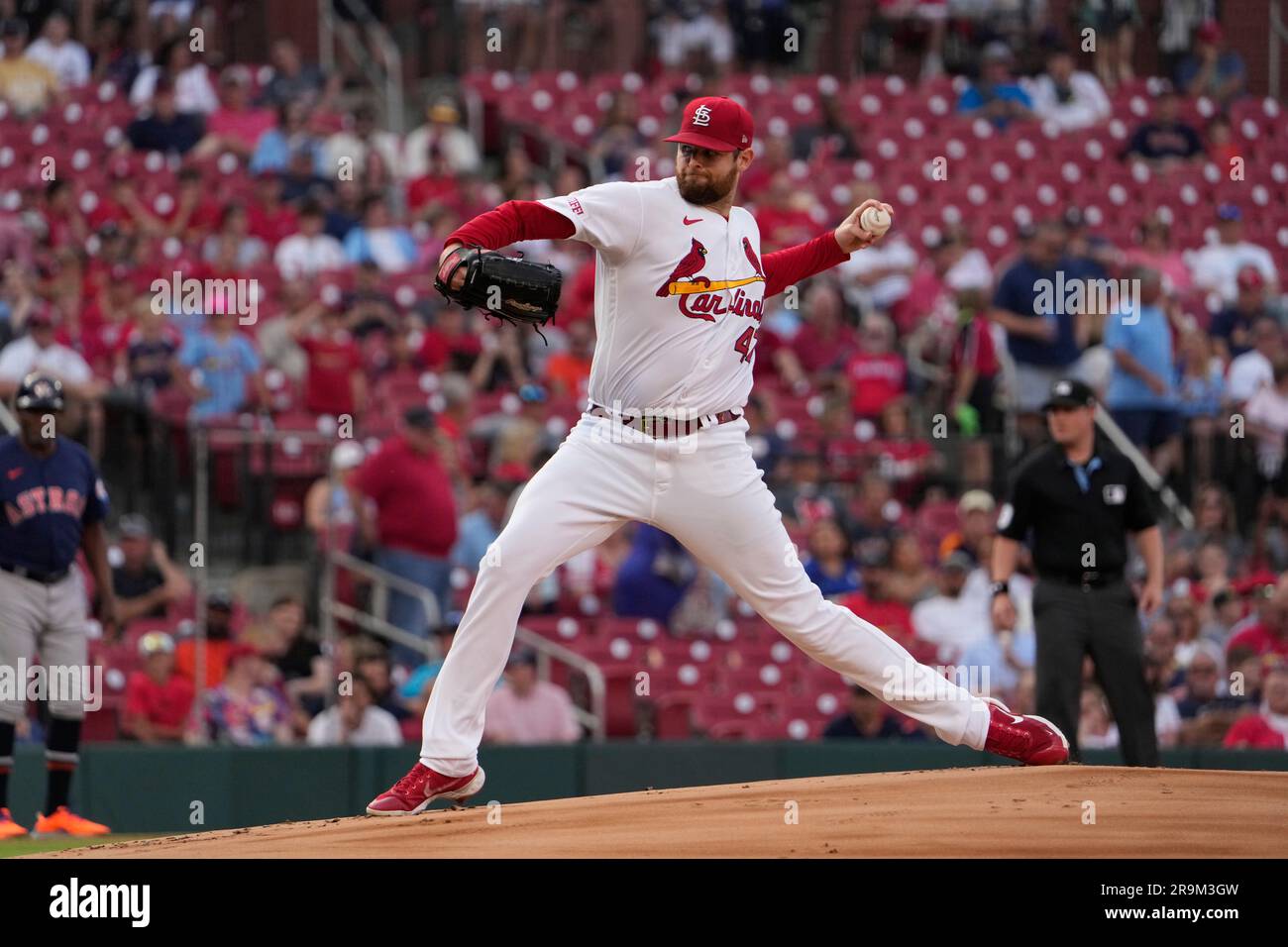 St. Louis Cardinals starting pitcher Jordan Montgomery throws during ...