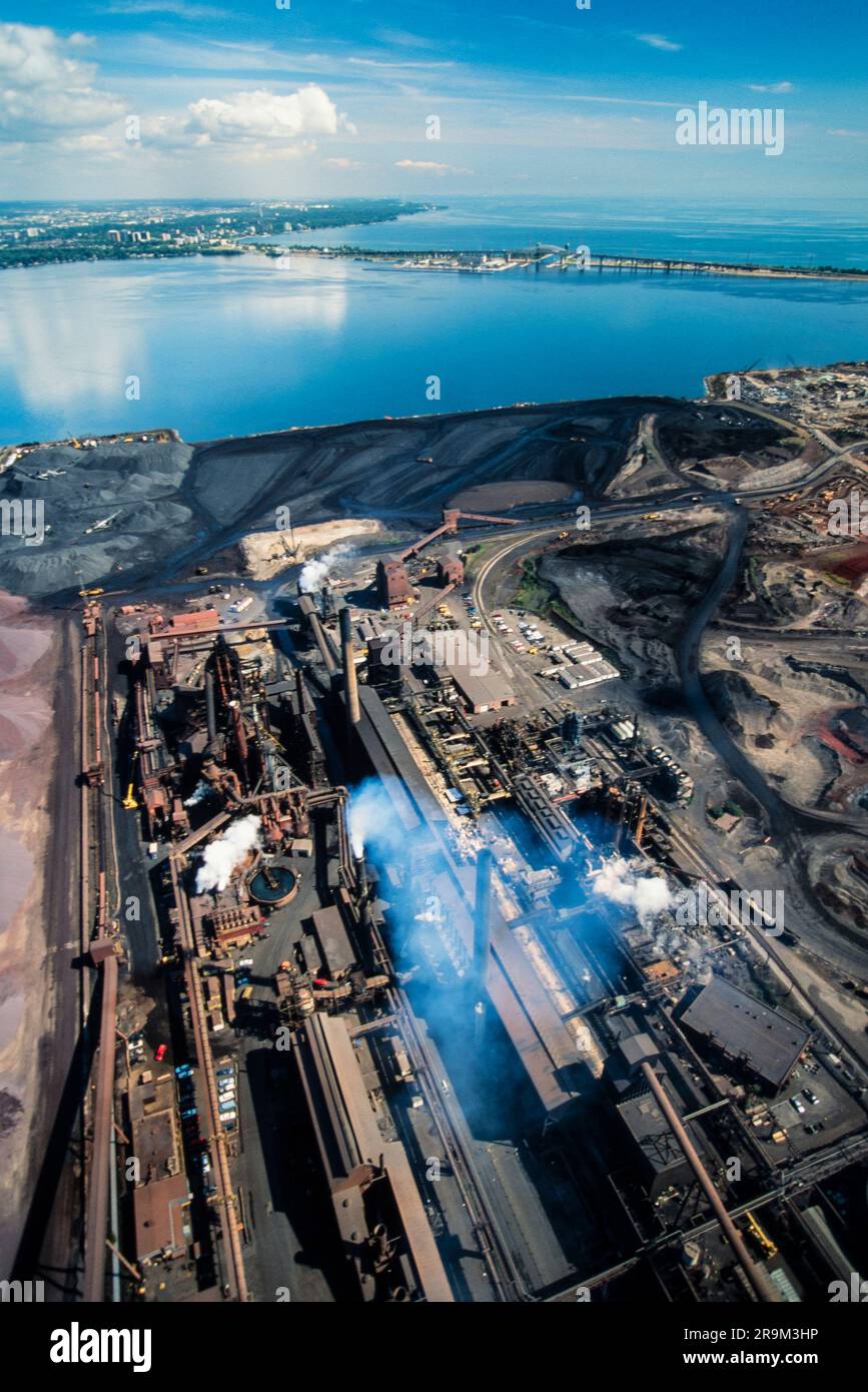 Aerial image of steel mill in Hamilton, Ontario, Canada Stock Photo - Alamy