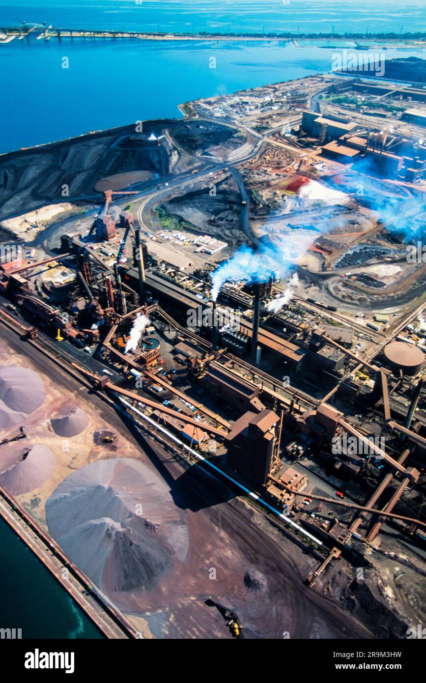 Aerial image of steel mill in Hamilton, Ontario, Canada Stock Photo - Alamy