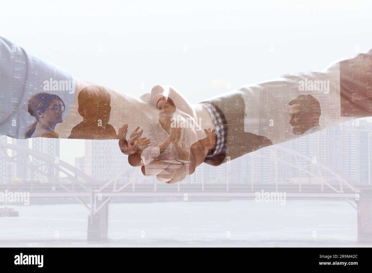 Businesspeople partners shaking hands handshake hi-res stock ...
