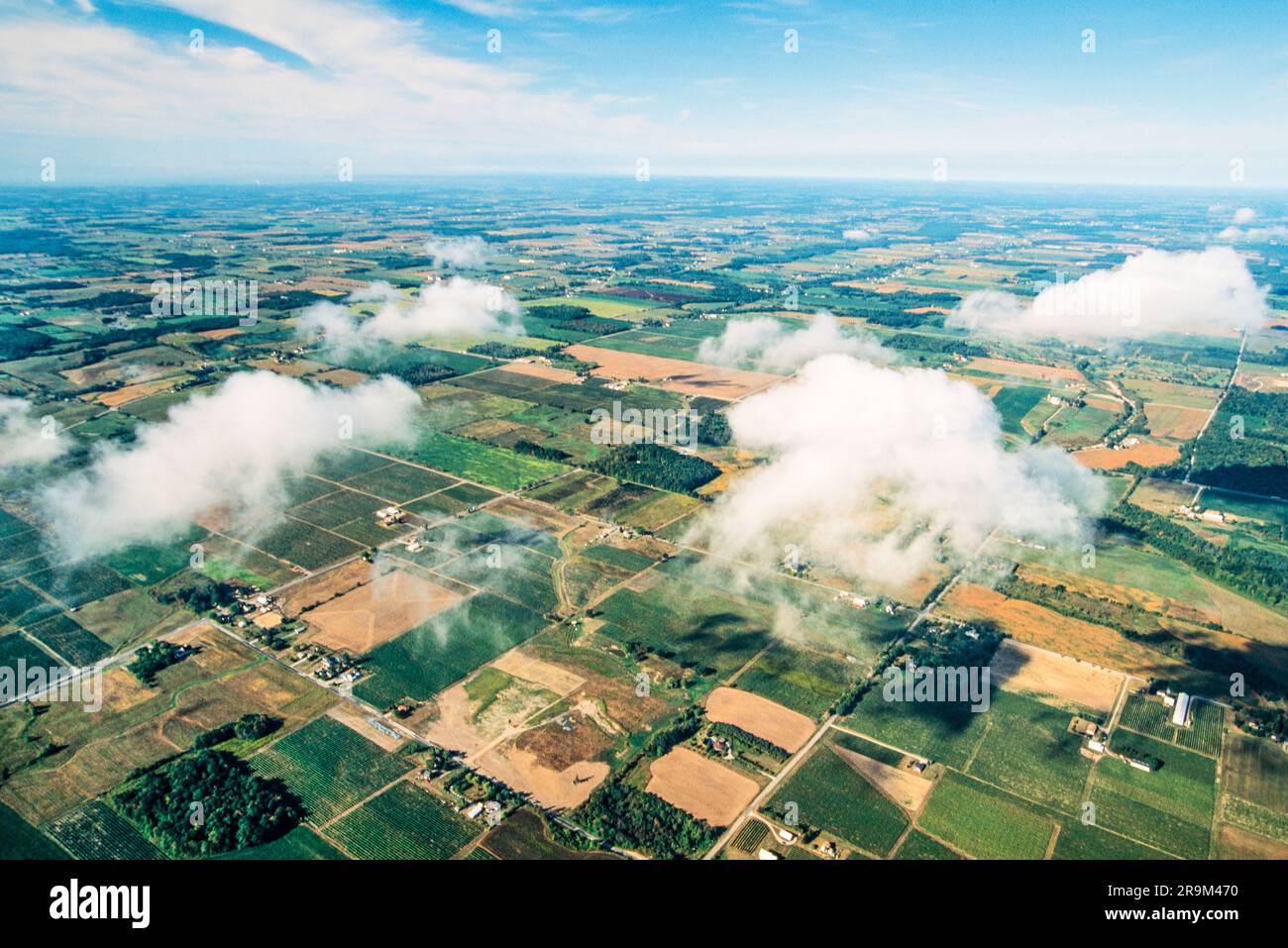 Aerial image of farms Niagara Peninsula, Ontario, Canada Stock Photo ...