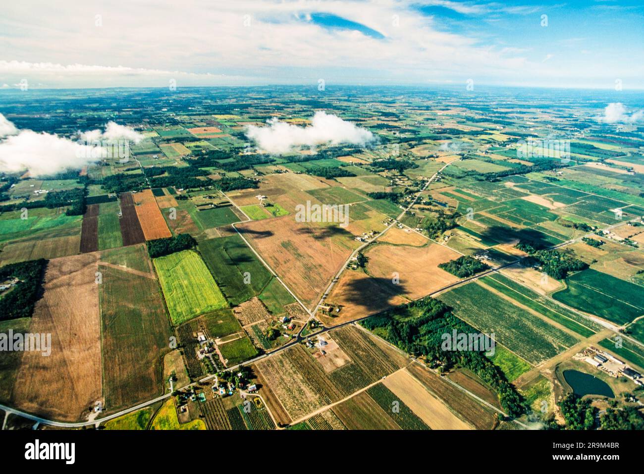 Aerial image of farms Niagara Peninsula, Ontario, Canada Stock Photo ...