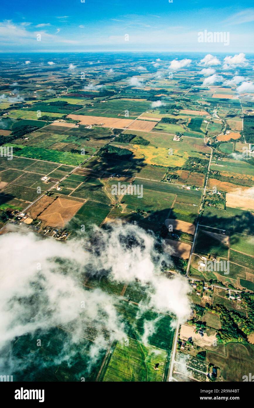 Aerial image of farms Niagara Peninsula, Ontario, Canada Stock Photo ...
