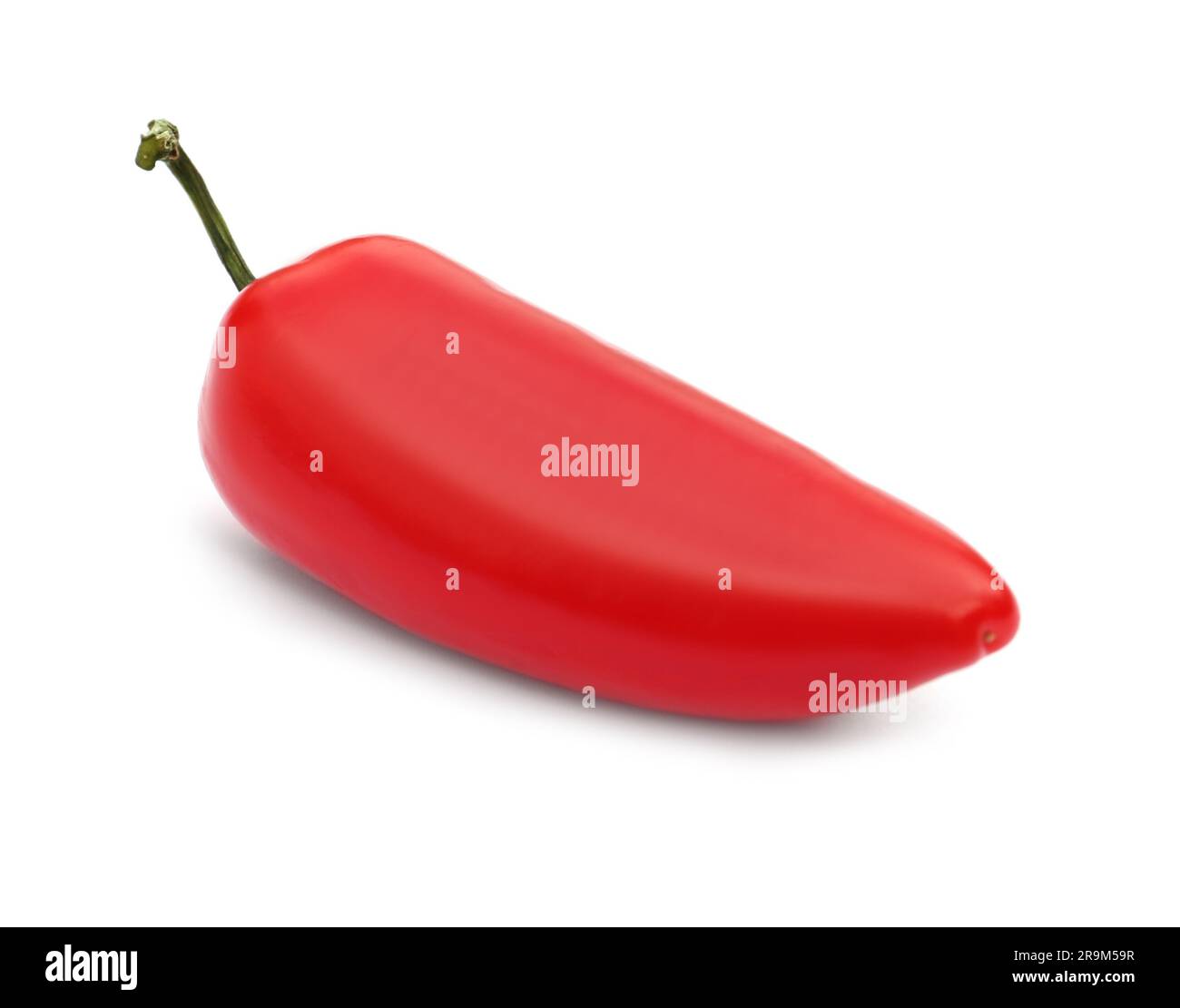 Fresh raw red hot chili pepper isolated on white Stock Photo - Alamy