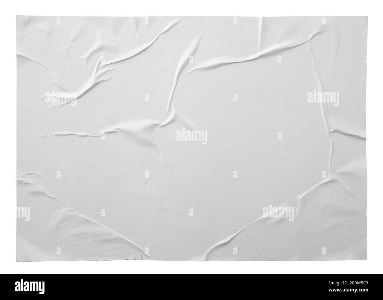 Blank creased poster on Cut Out Stock Images & Pictures - Alamy