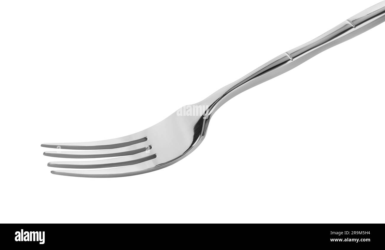 One shiny metal fork isolated on white Stock Photo - Alamy