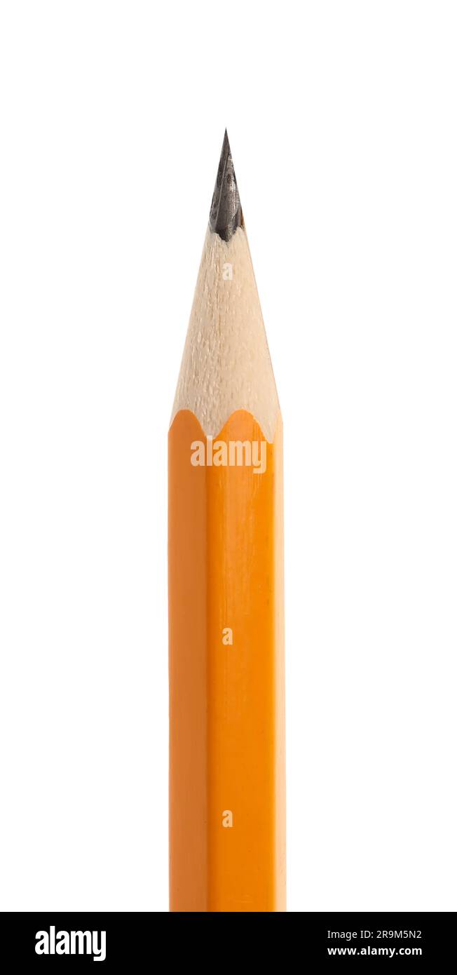 Graphite pencil isolated on white, closeup. School stationery Stock ...
