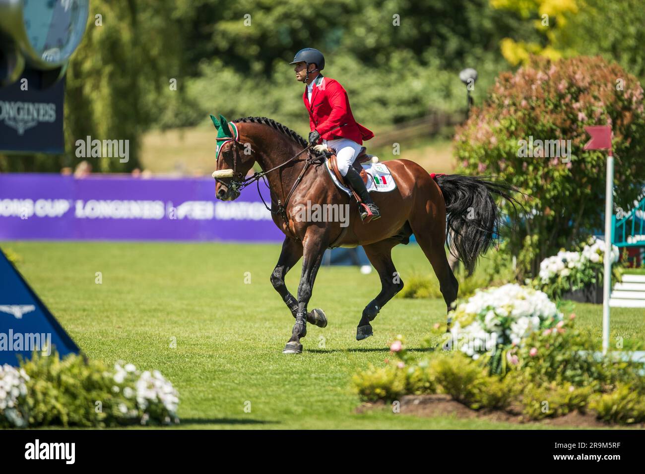 Alberto Sanchez-Cozar of team Mexico competes in the FEI Nations Cup on ...