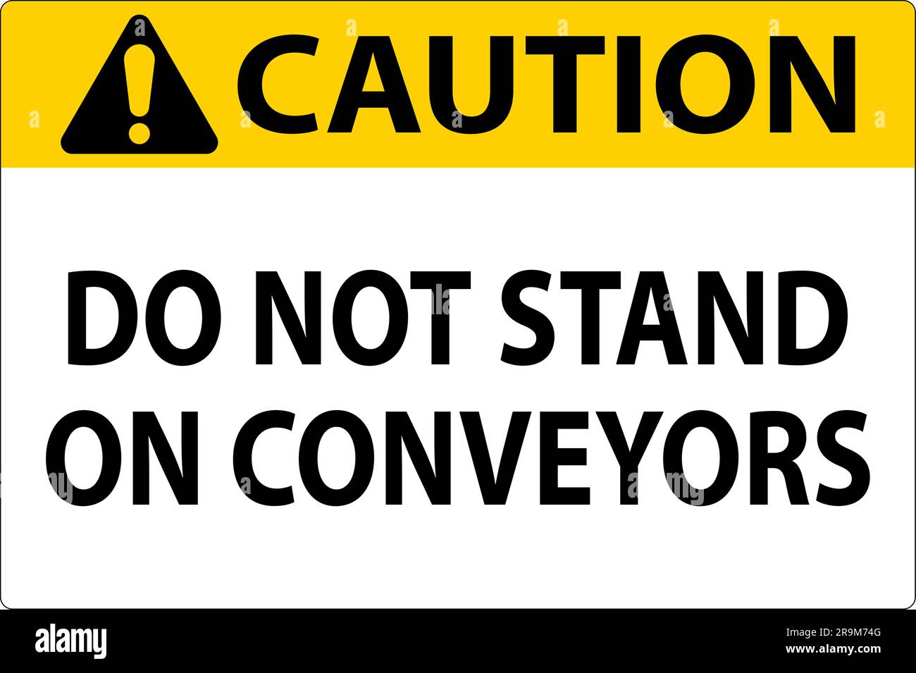Caution sign moving conveyor Stock Vector Images - Alamy