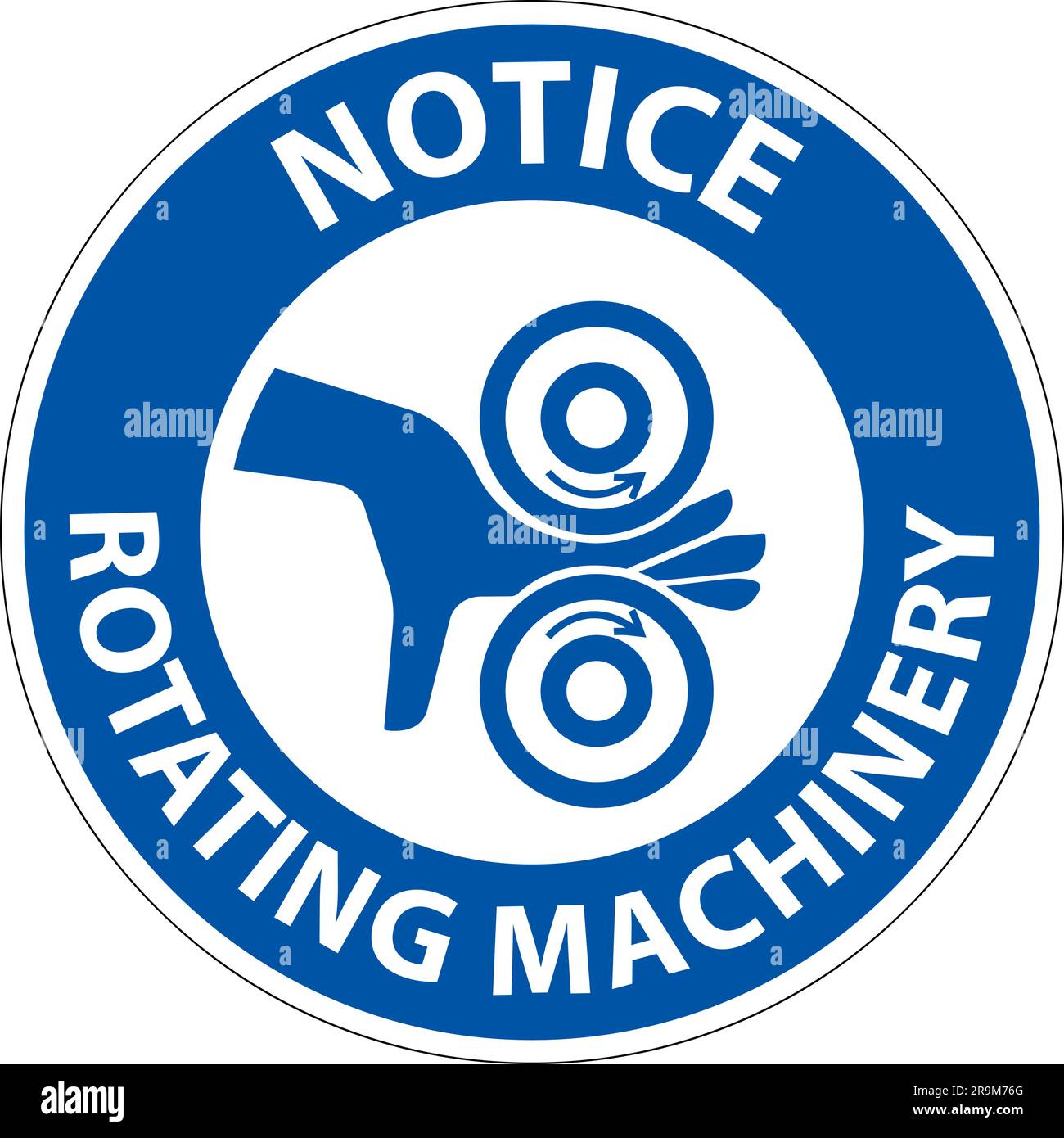 Notice Sign Rotating Machinery Keep Hands Away Stock Vector Image & Art ...