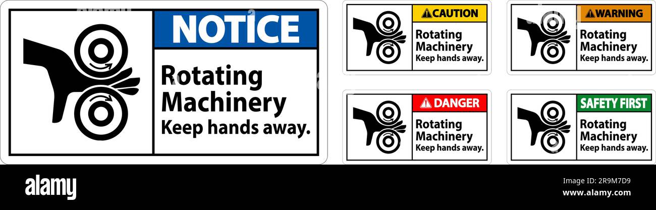 Danger Sign Rotating Machinery Keep Hands Away Stock Vector Image & Art ...
