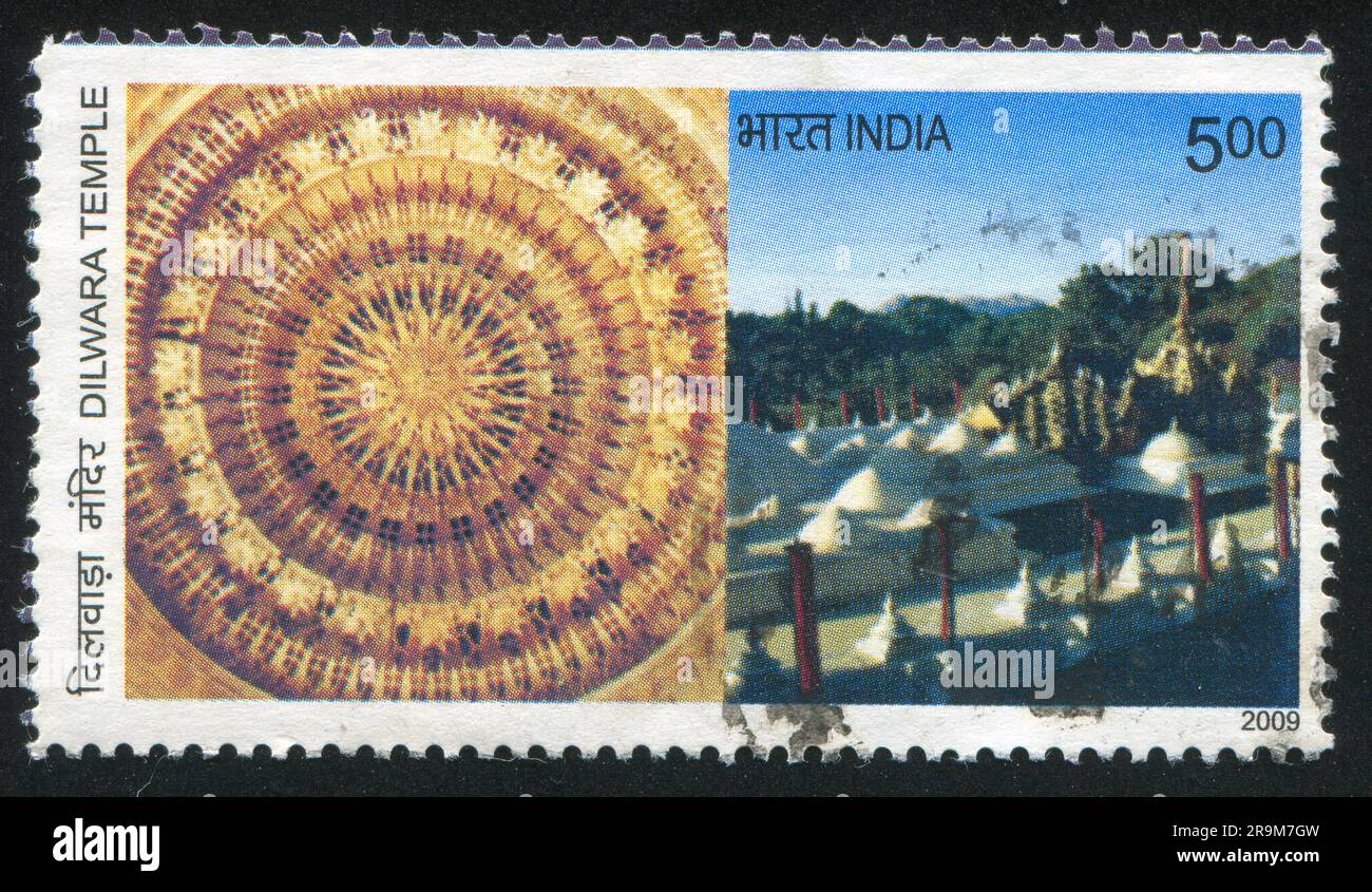 INDIA - CIRCA 2009: stamp printed by India, shows Dilwara temple, circa ...