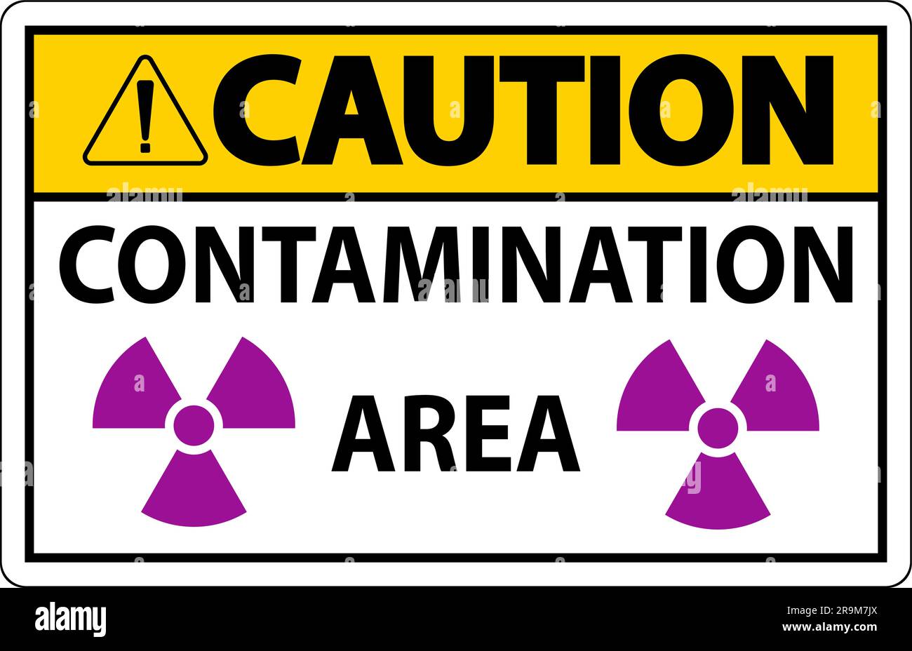 Radioactive Materials Sign Caution Contamination Area Stock Vector ...