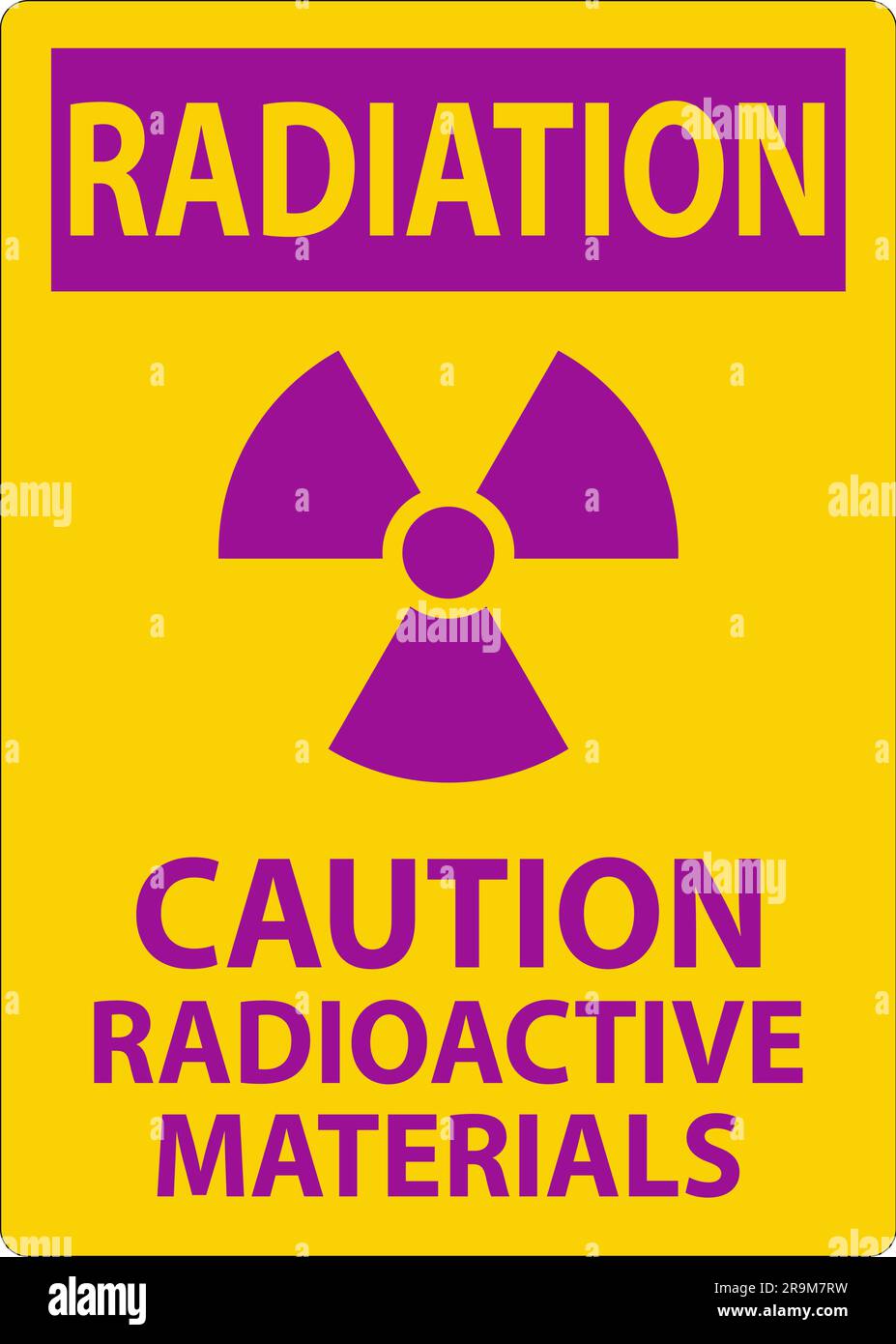 Radiation Warning Sign Caution Radioactive Materials Stock Vector Image ...