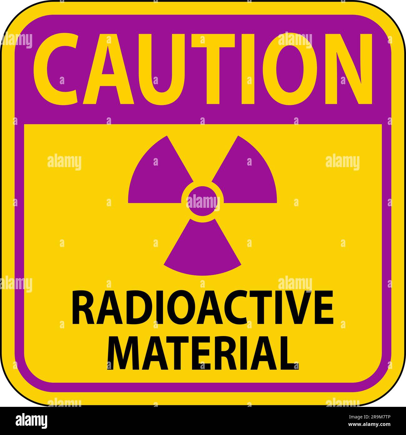 Caution Sign Radioactive Materials Stock Vector Image & Art - Alamy