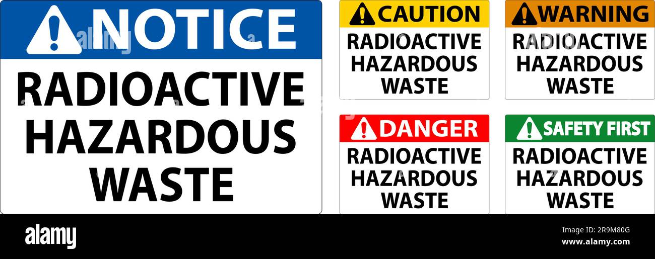 Danger Sign Radioactive Hazardous Waste Stock Vector Image & Art - Alamy