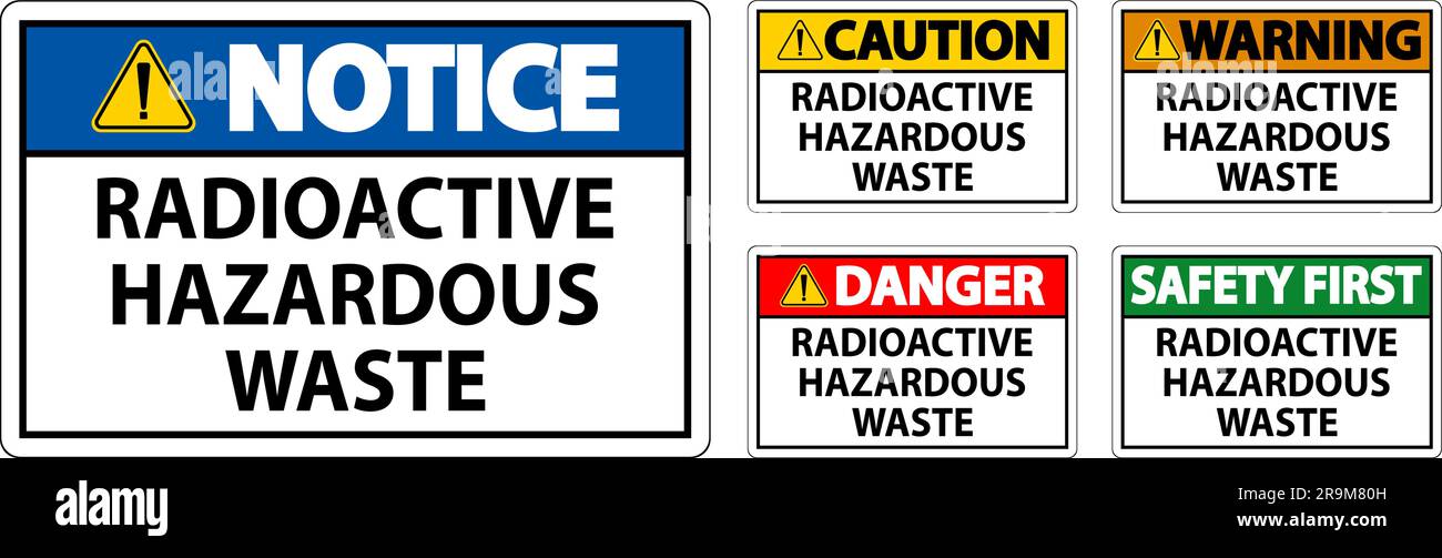 Danger Sign Radioactive Hazardous Waste Stock Vector Image & Art - Alamy