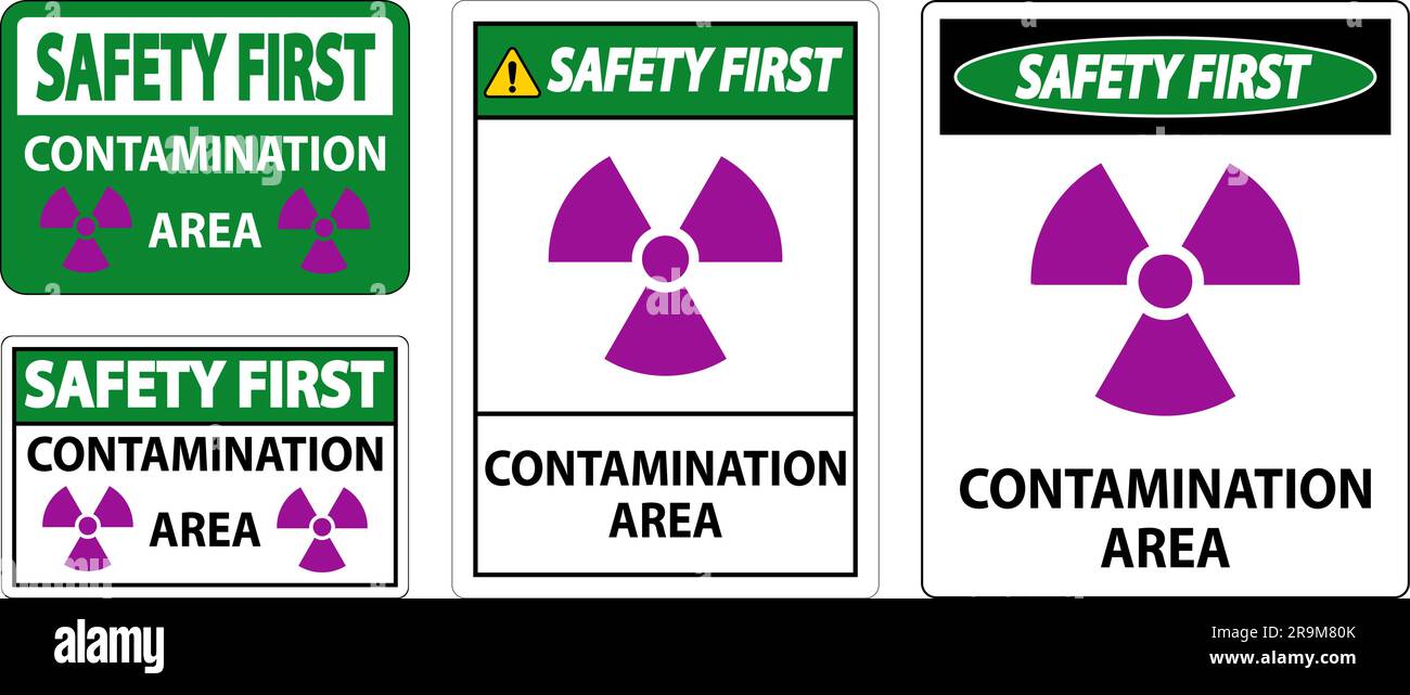 Safety First Radioactive Materials Sign Caution Contamination Area ...
