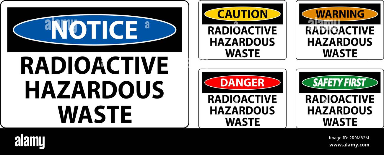 Danger Sign Radioactive Hazardous Waste Stock Vector Image & Art - Alamy