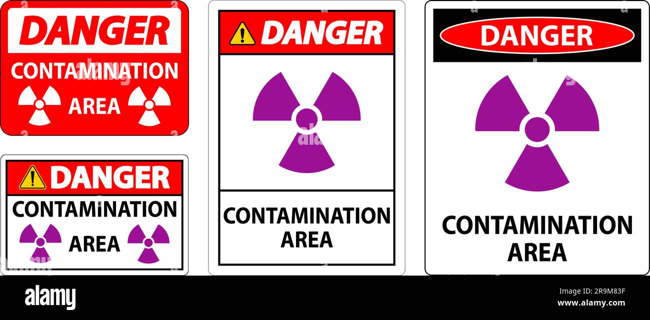 Danger Radioactive Materials Sign Caution Contamination Area Stock ...