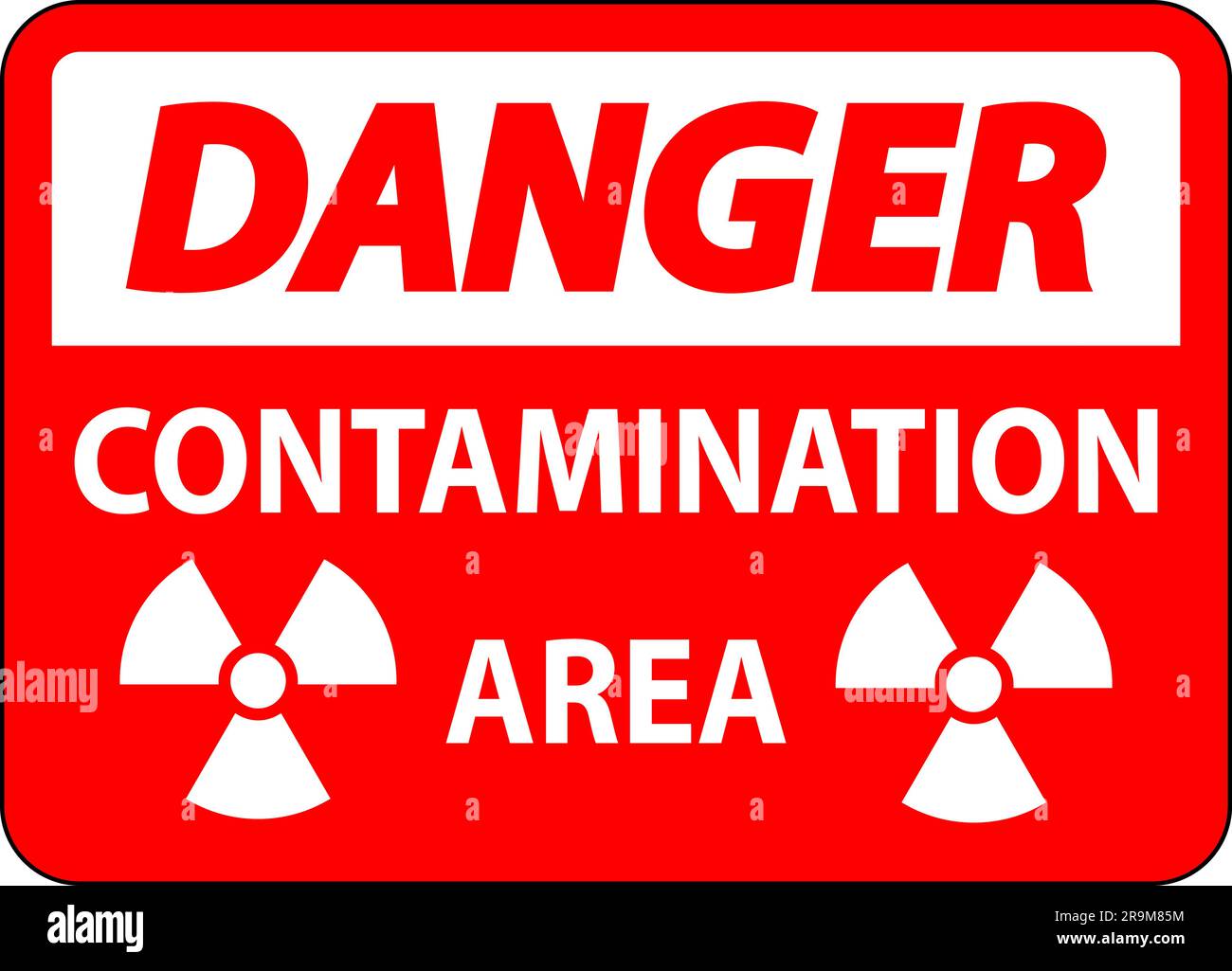 Danger Radioactive Materials Sign Caution Contamination Area Stock ...