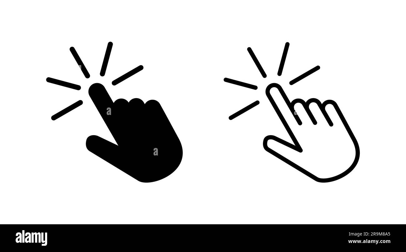 Click icon vector. cursor icon vector. pointer sign Stock Vector Image ...