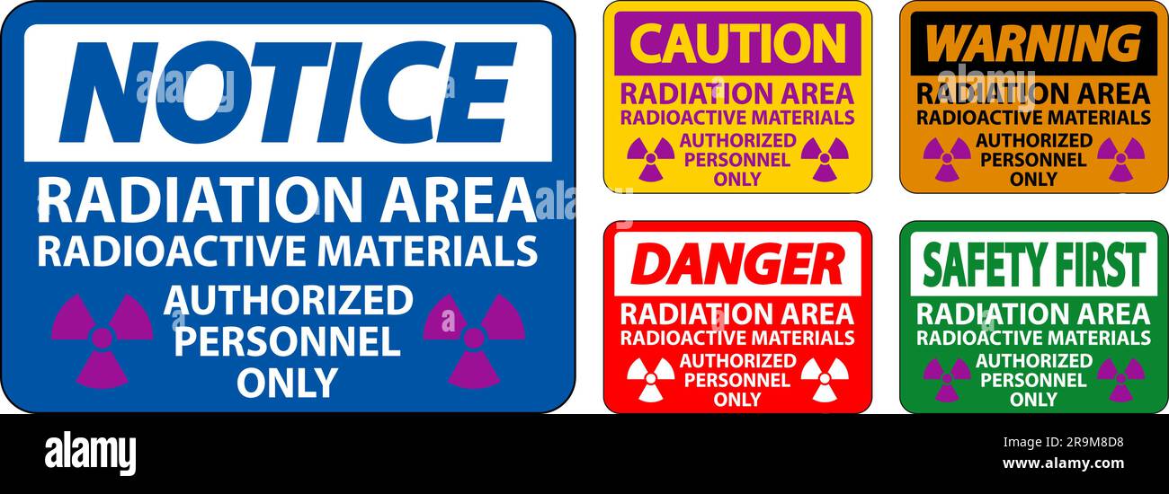 Radiation Warning Sign Caution Radiation Area - Radioactive Materials ...