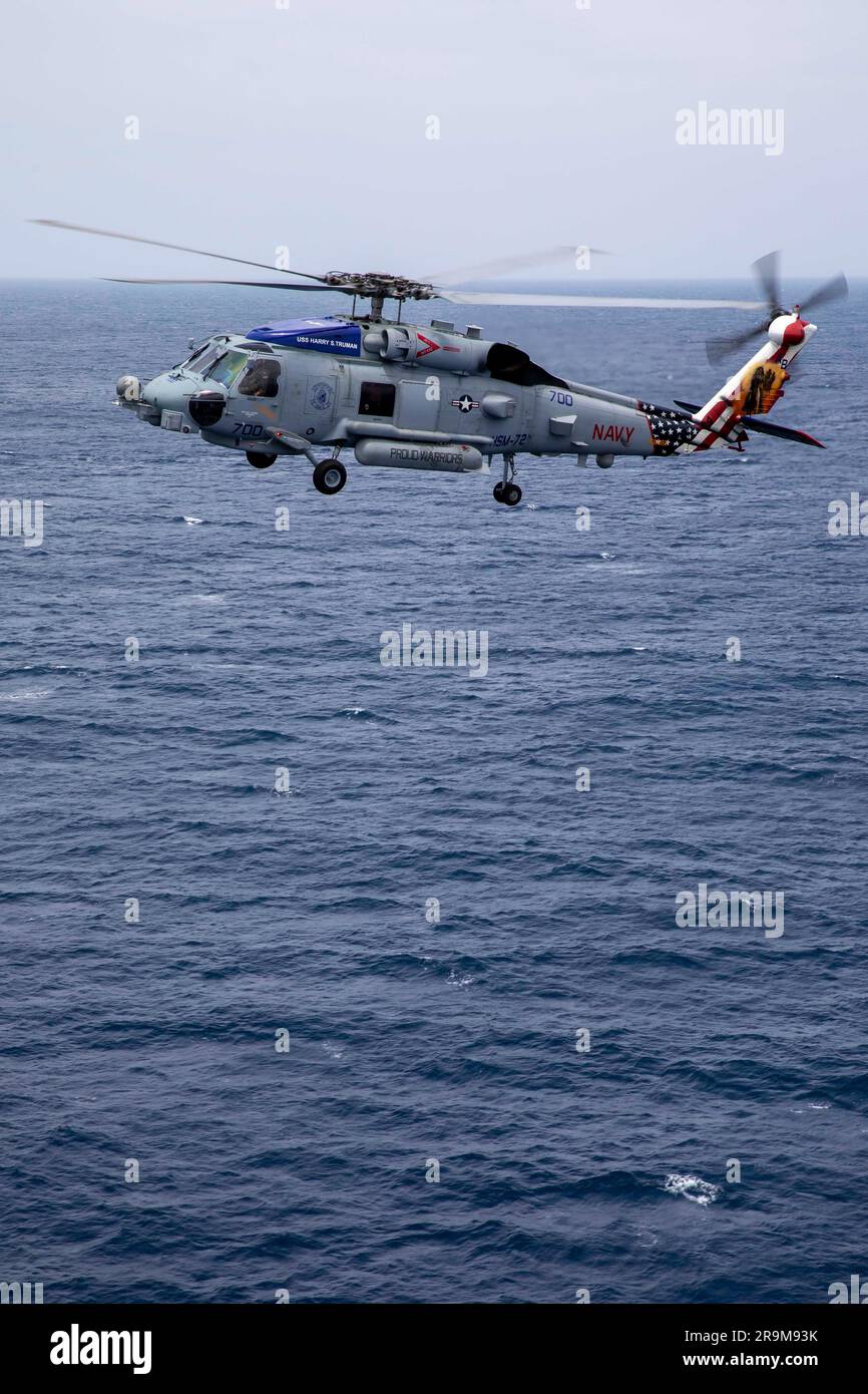 230626-N-MW880-1131 ATLANTIC OCEAN (June 26, 2023) An MH-60R Sea Hawk ...