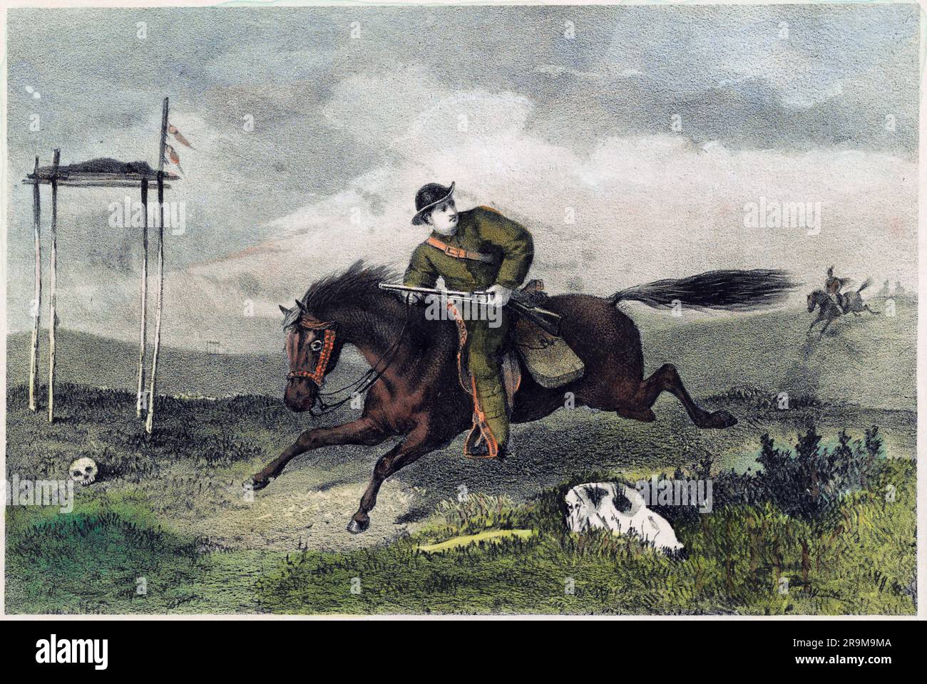 Pony Express rider, illustration Stock Photo - Alamy