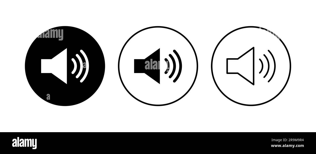 Speaker Icon Set Volume Icon Vector Loudspeaker Icon Vector Sound