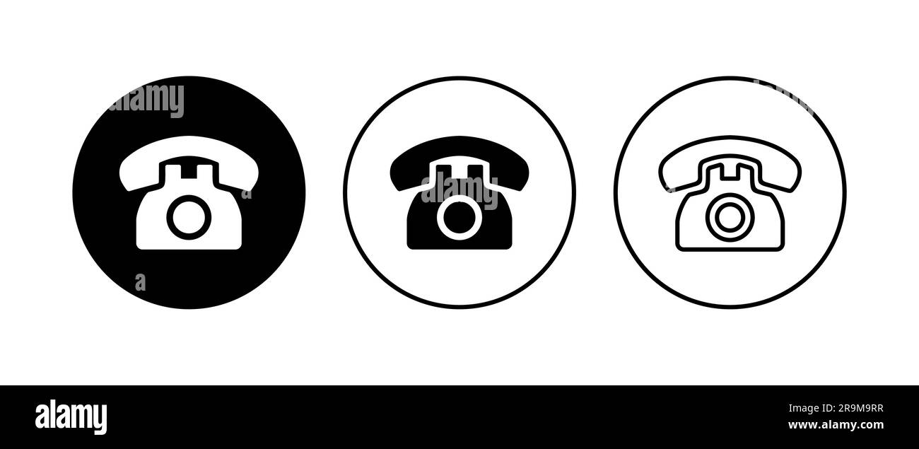 Telephone icon set. phone icon vector Stock Vector Image & Art - Alamy