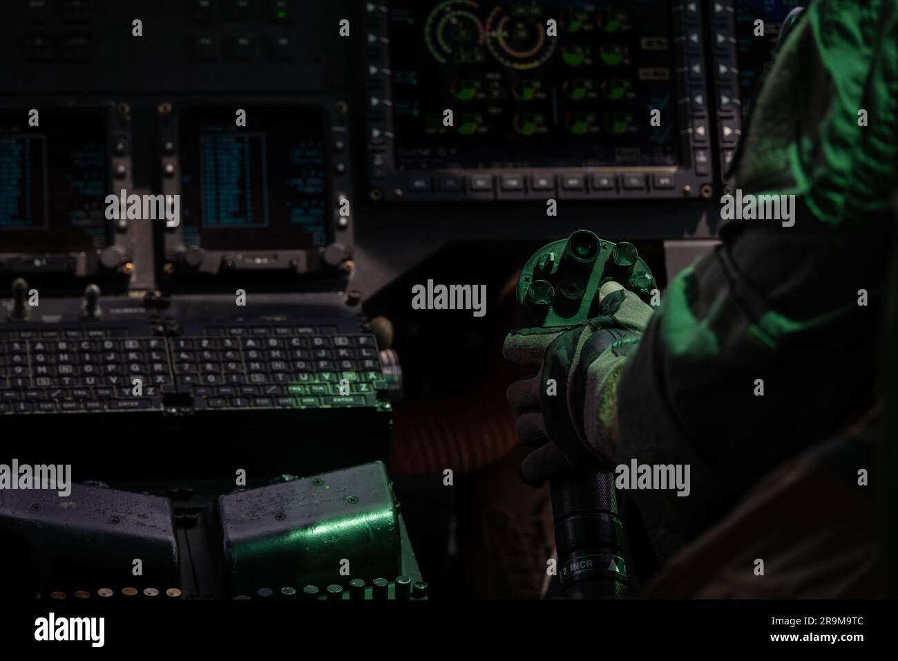 A U.S. Marine Corps UH-1Y Venom pilot with Marine Light Attack ...