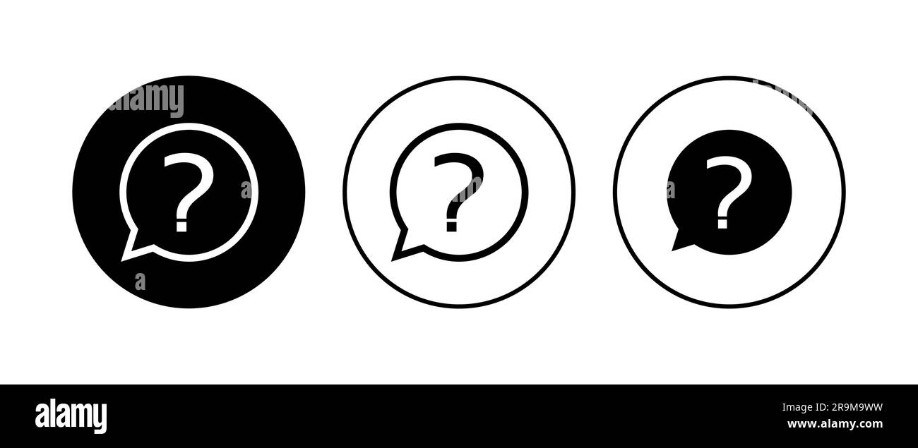 Question mark badge Black and White Stock Photos & Images - Alamy