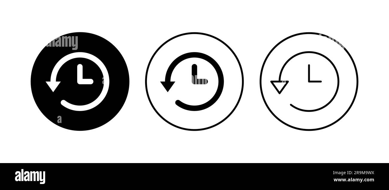 History icon set. recent event history Stock Vector Image & Art - Alamy